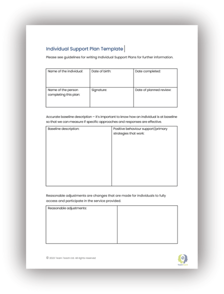 LP - Form to access support plans template and guidance - INT